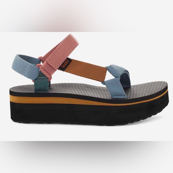 Teva | Shoes | Teva Flatform Sandals Universal Light Multi Womens Size ...